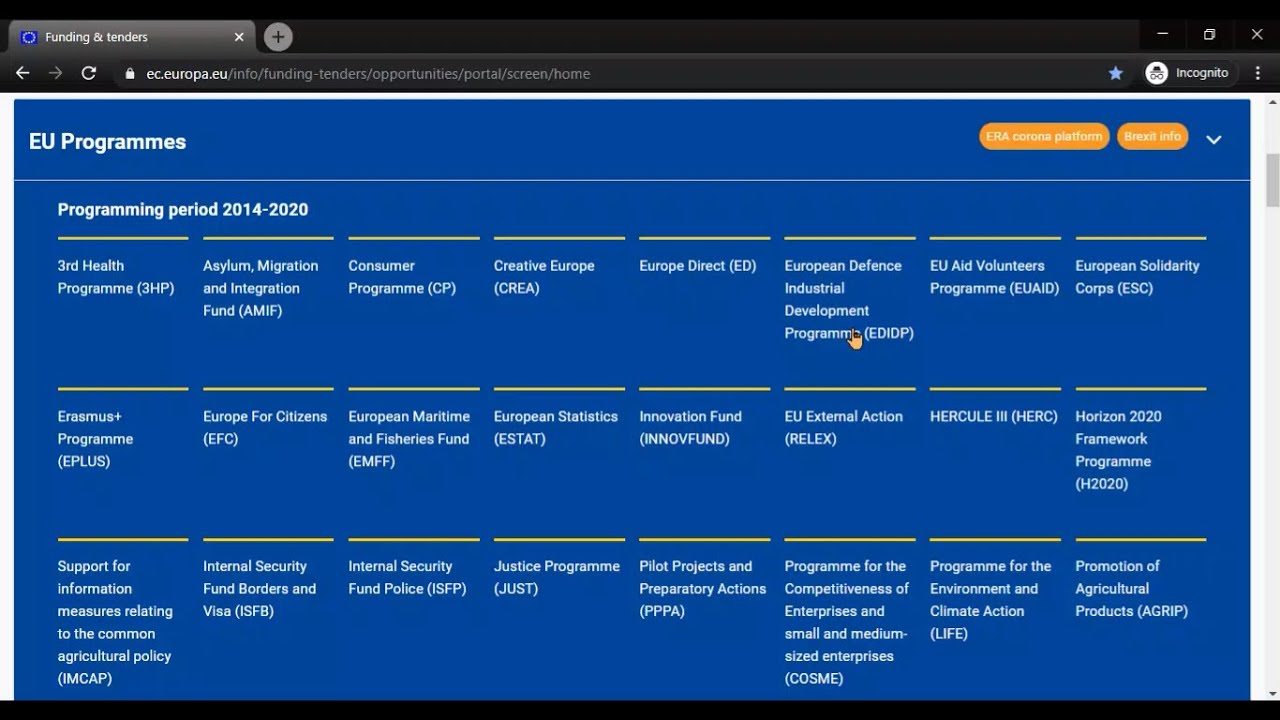 How to register in the EU Funding and Tenders Portal - YouTube
