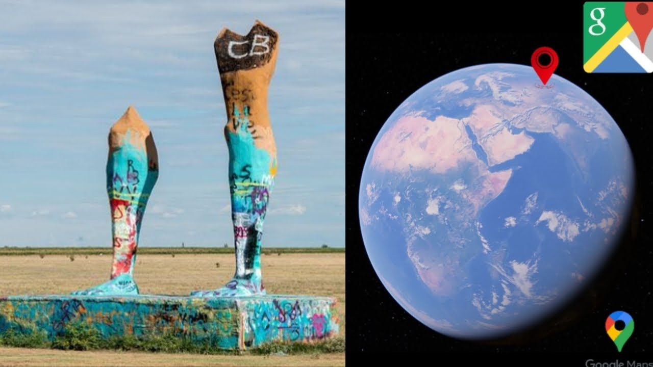 I Found Giant Legs 🦵 Of Amarillo On Google Earth 🌎 - YouTube