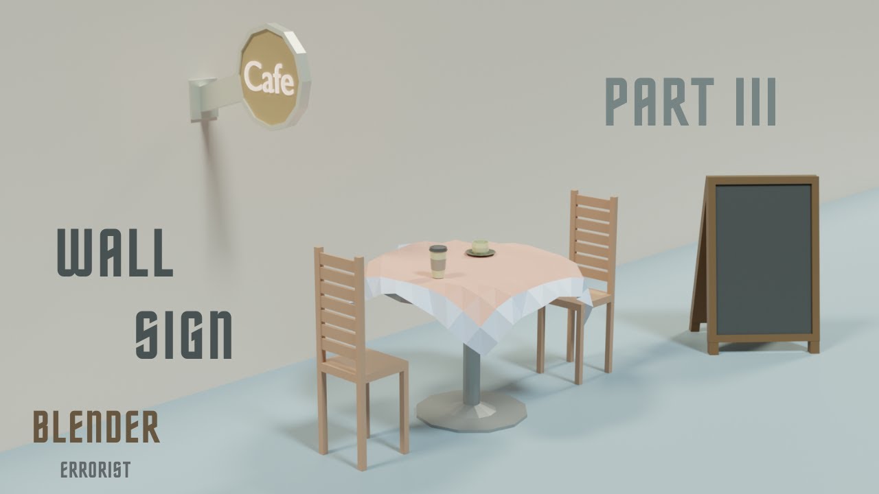 Low Poly Wall Sign - Tutorial - Blender - Part III - YouTube