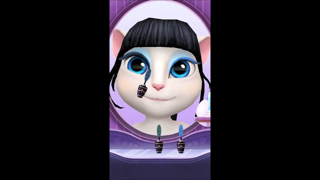 [My Talking Angela] blue makeup tutorial - YouTube