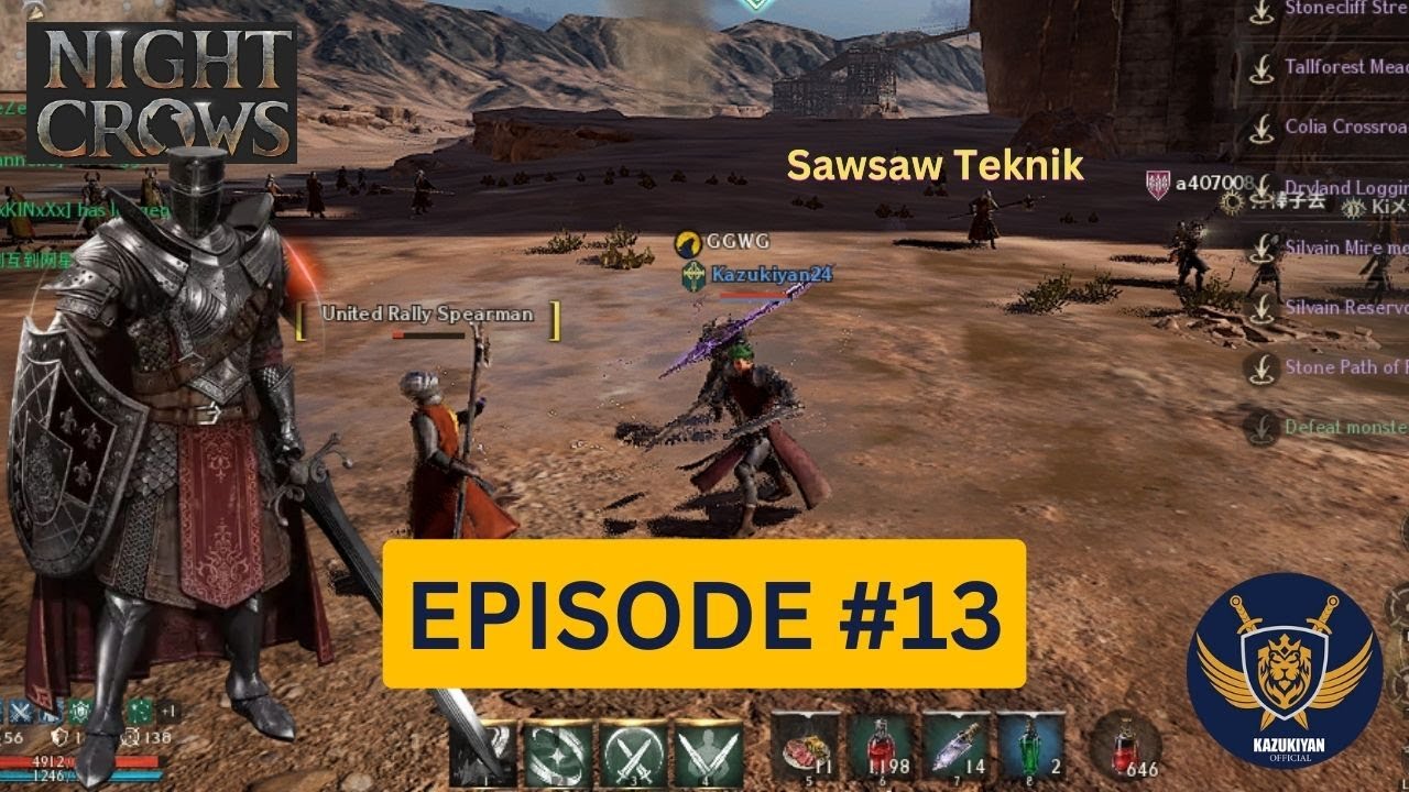 "Sawsaw Teknik" Twin Dual Sword Gameplay Night Crows Episode 13 ...