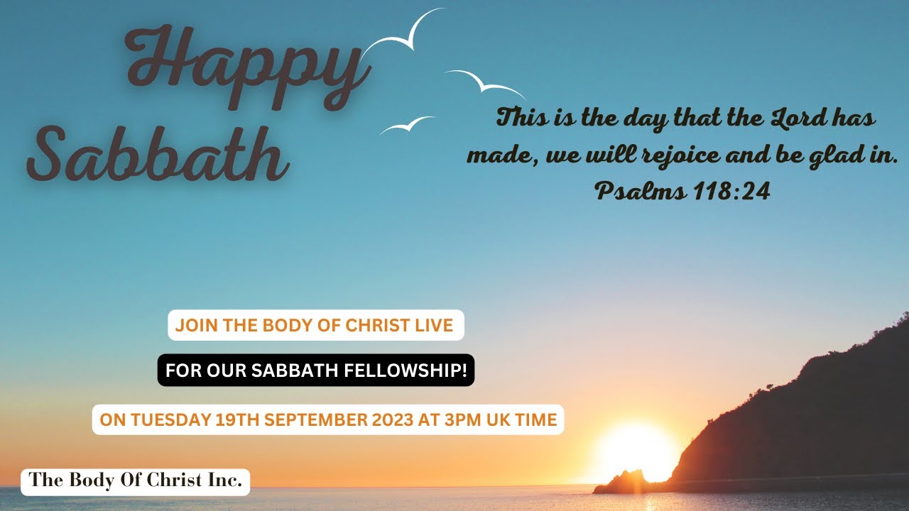 Sabbath Fellowship 19 September, 2023 - YouTube