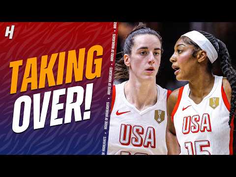 Angel Reese & Caitlin Clark TAKE OVER! 🔥 Combined Highlights | USA vs Hungary Quarterfinals 2026