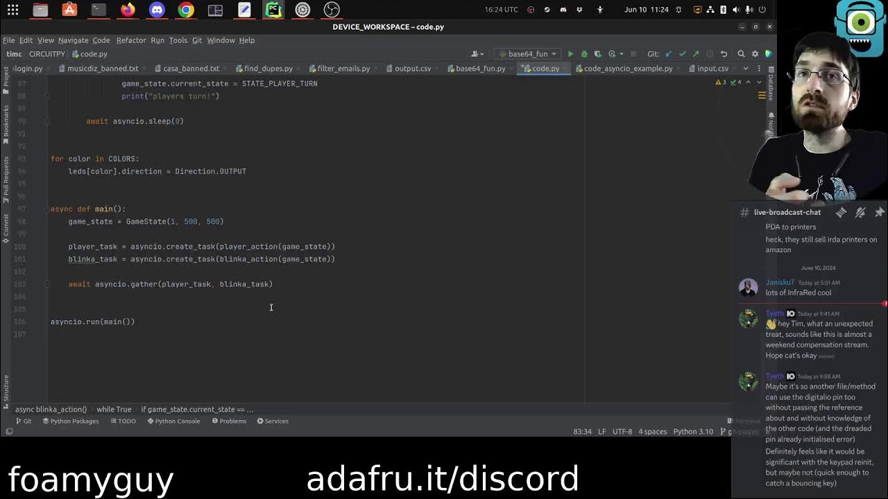 CircuitPython - Blinka Says Cardboard Game - YouTube