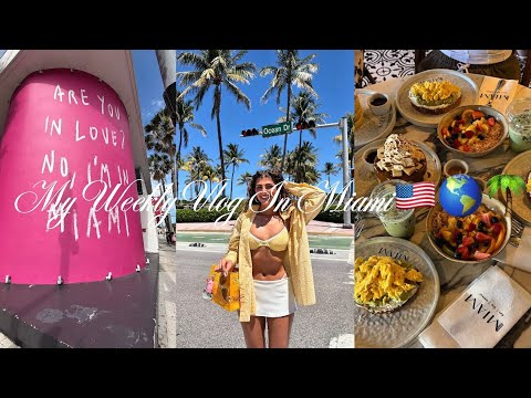 MY WEEKLY VLOG IN MIAMI | GIRLS TRIP ✈️🌎🇺🇸🍪🧋🌴