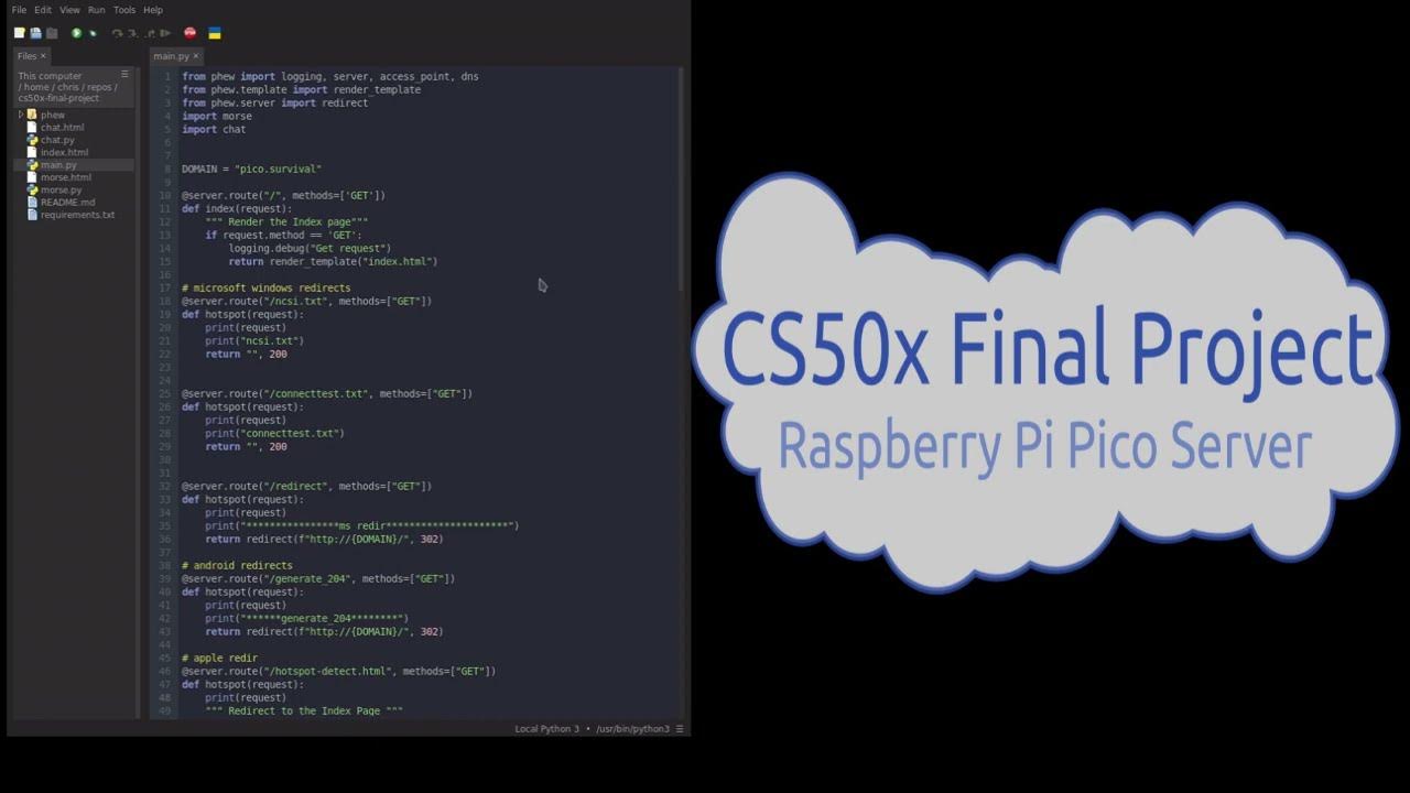 CS50x Final Project: Pico W Web Server - YouTube