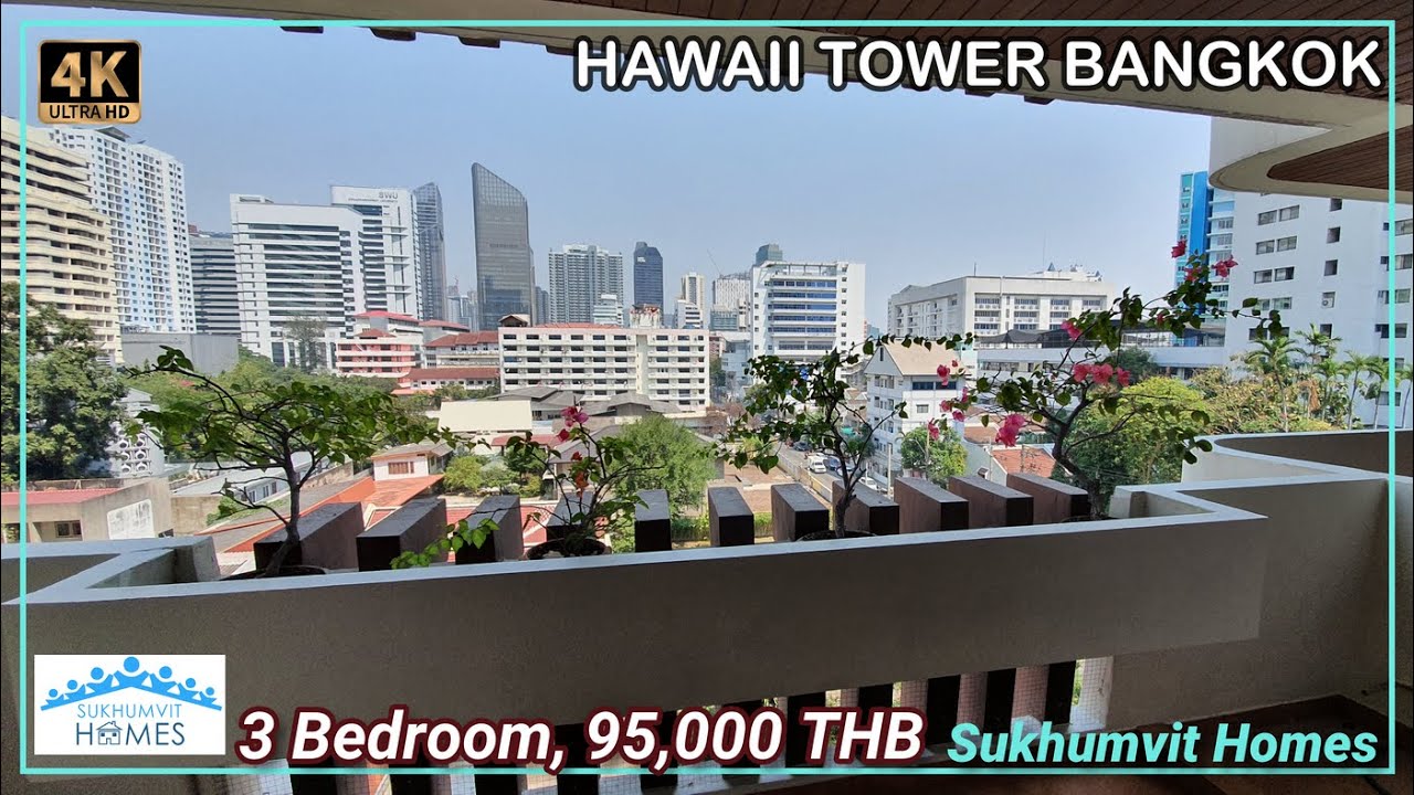 Hawaii Tower Bangkok 3 Bedroom Apartment for rent 330 sqm for 95,000 ...