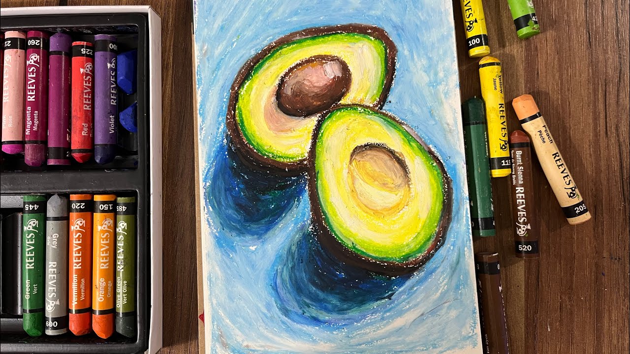 YAĞLI PASTELLE AVOKADO 🥑 RESMİ NASIL YAPILIR? | AVOCADO OİL PASTEL ...