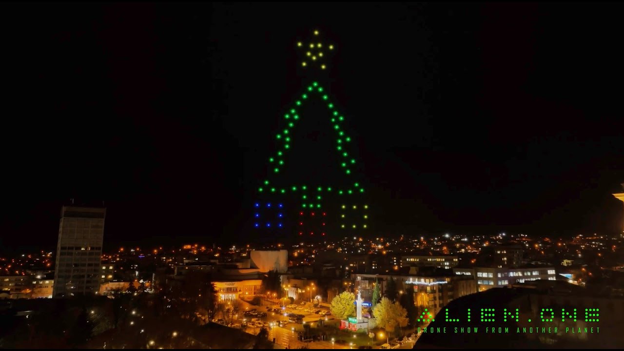 100 Drone Show for Christmas - All I Want For Christmas Is You - YouTube