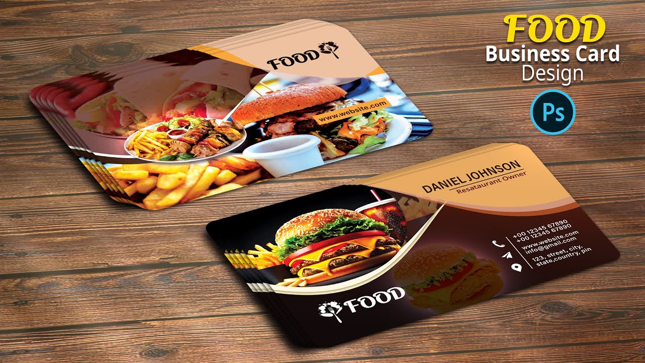 Food Restaurant Business Card Design | Visiting Card Design | Business ...