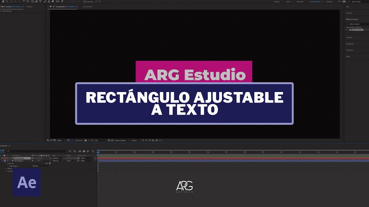 Rectángulo Ajustable a Texto en After Effects - YouTube