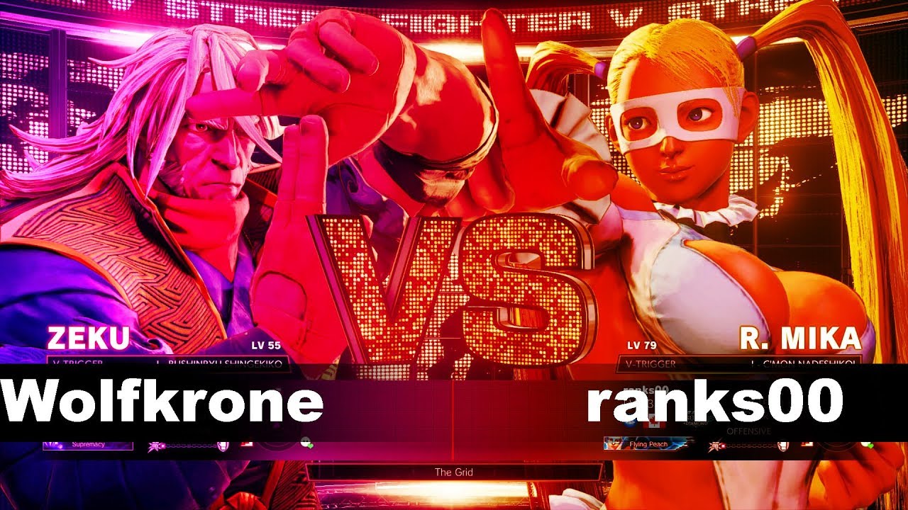 SFV/SF5 AE Wolfkrone (Zeku) vs ranks00 (R.mika) Ranked matches - YouTube