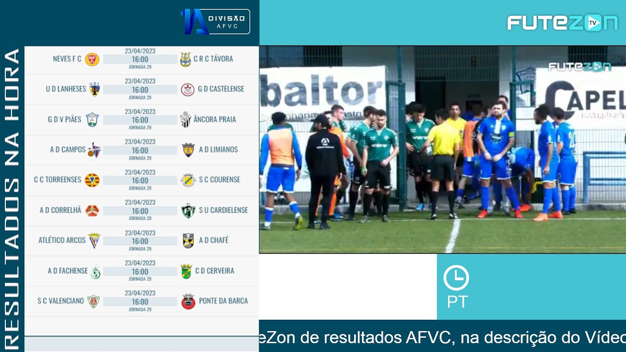 Resultados na Hora - 1a Divisão Seniores - AFVC - Jornada 29 - 23/04 ...