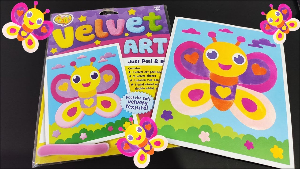 Butterfly Velvet Art Making Kit | Easy Velvet Craft For Kids | Learn ...