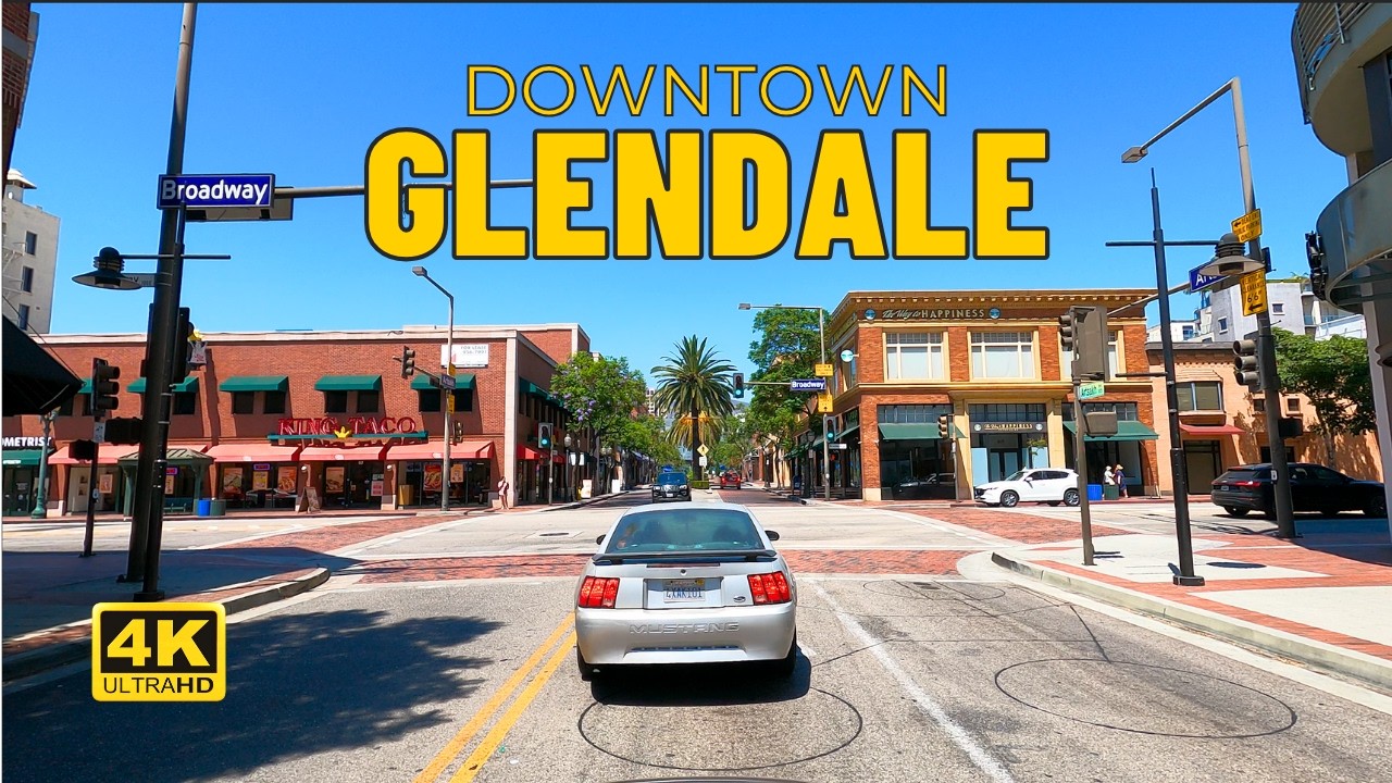 Driving Downtown Glendale - Los Angeles California [4k] - YouTube