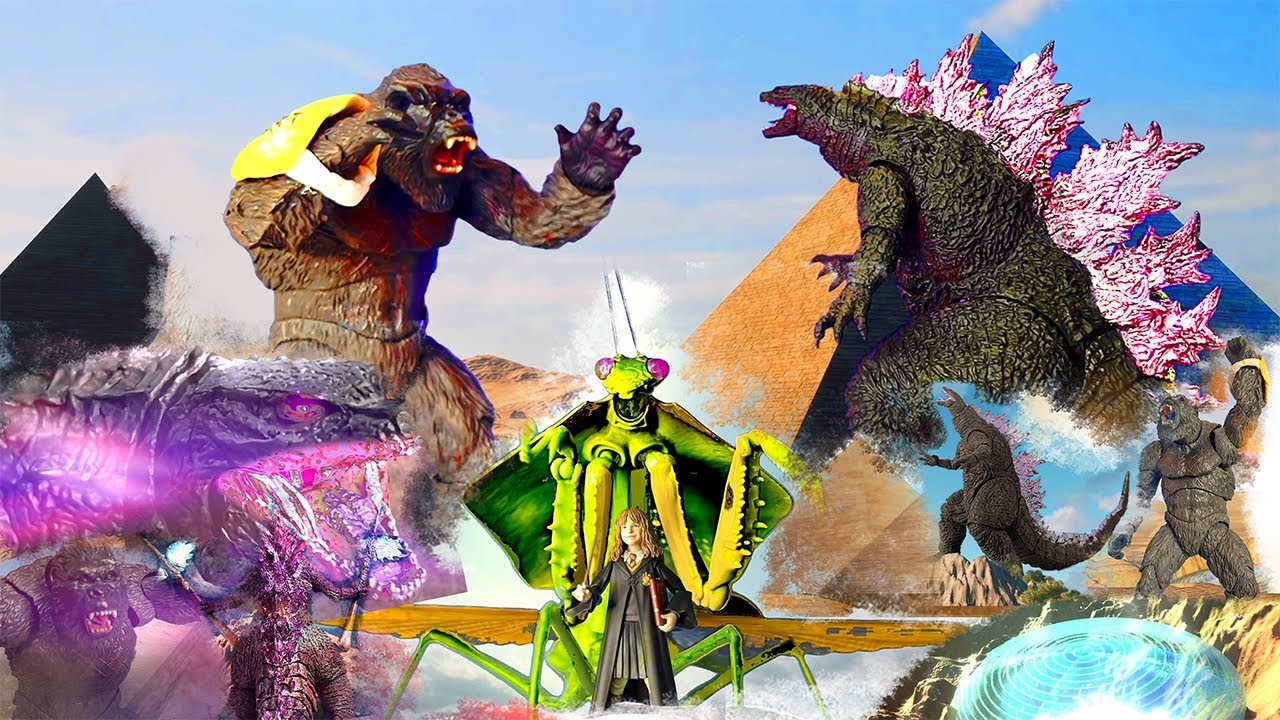 Godzilla x Kong Egypt Battle Stop Motion [4K UHD] - YouTube