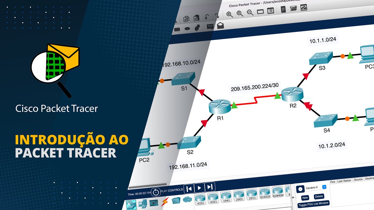 Cisco Packet Tracer - Apresentação do Interface (com ligação de dois ...