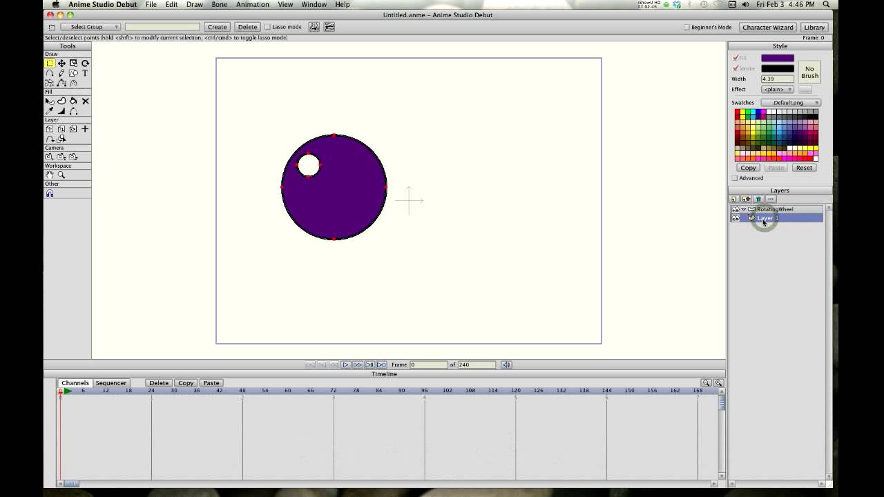 How To Rotate an Object in Anime Studio Debut - YouTube