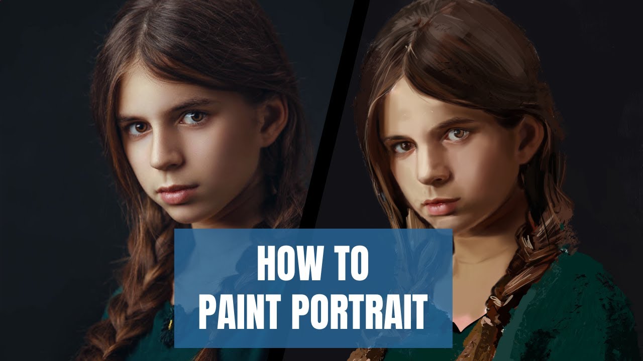 How to paint realistic portrait | Photoshop | Digital Painting | Art ...