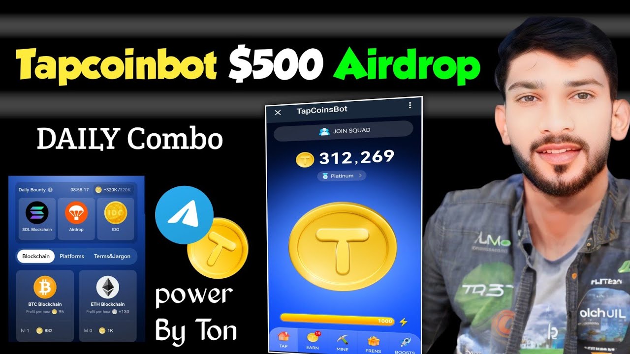 Tapcoinbot airdrop Full Guide || New Mining Project with tellegram ...