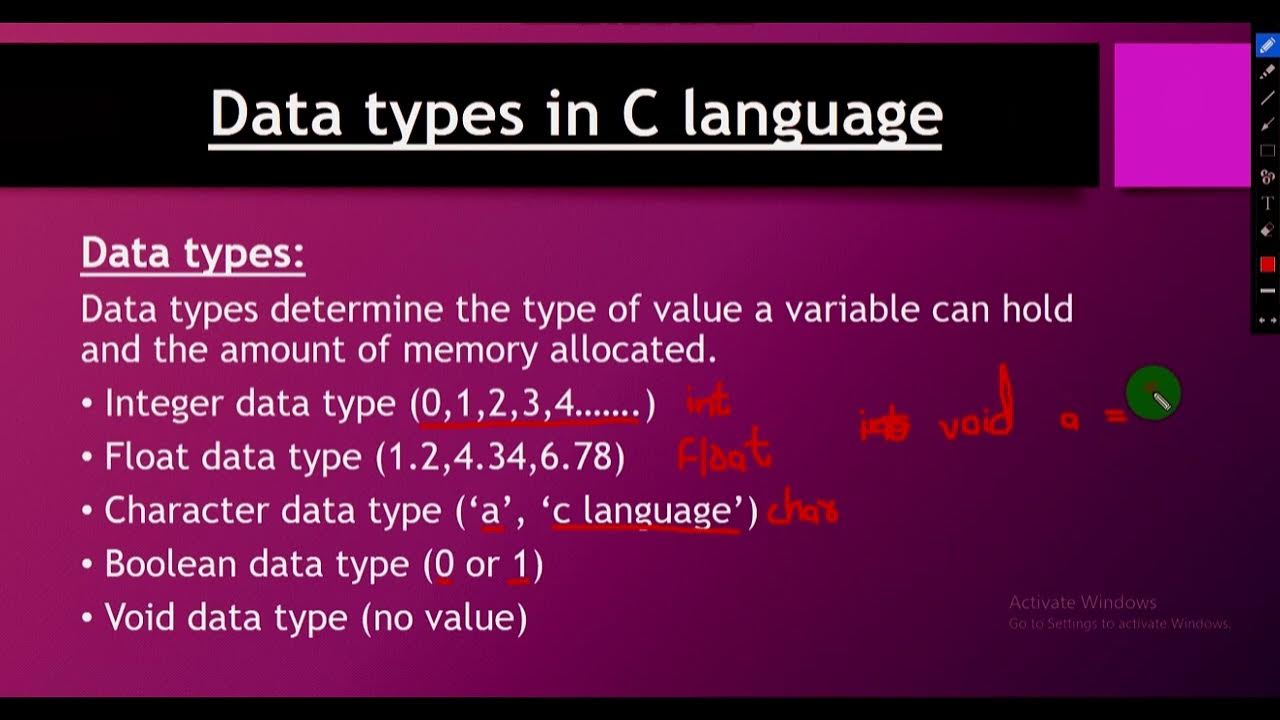 Data types in C Language || Lecture 05 - YouTube