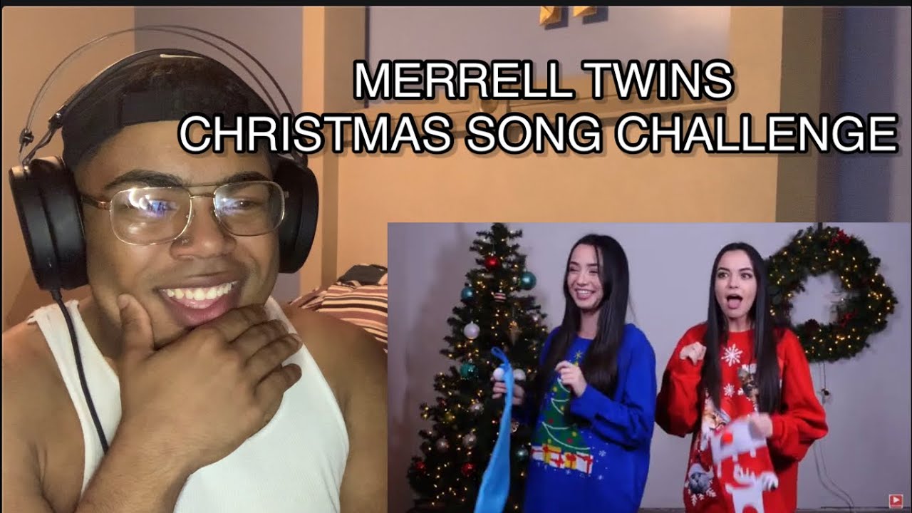 WHO DID BETTER?? 👀 Christmas Song Challenge - Merrell Twins | REACTION ...