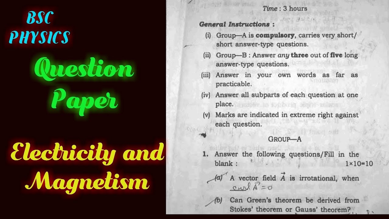 Question Paper Analysis BSC Physics #1 // RU - YouTube