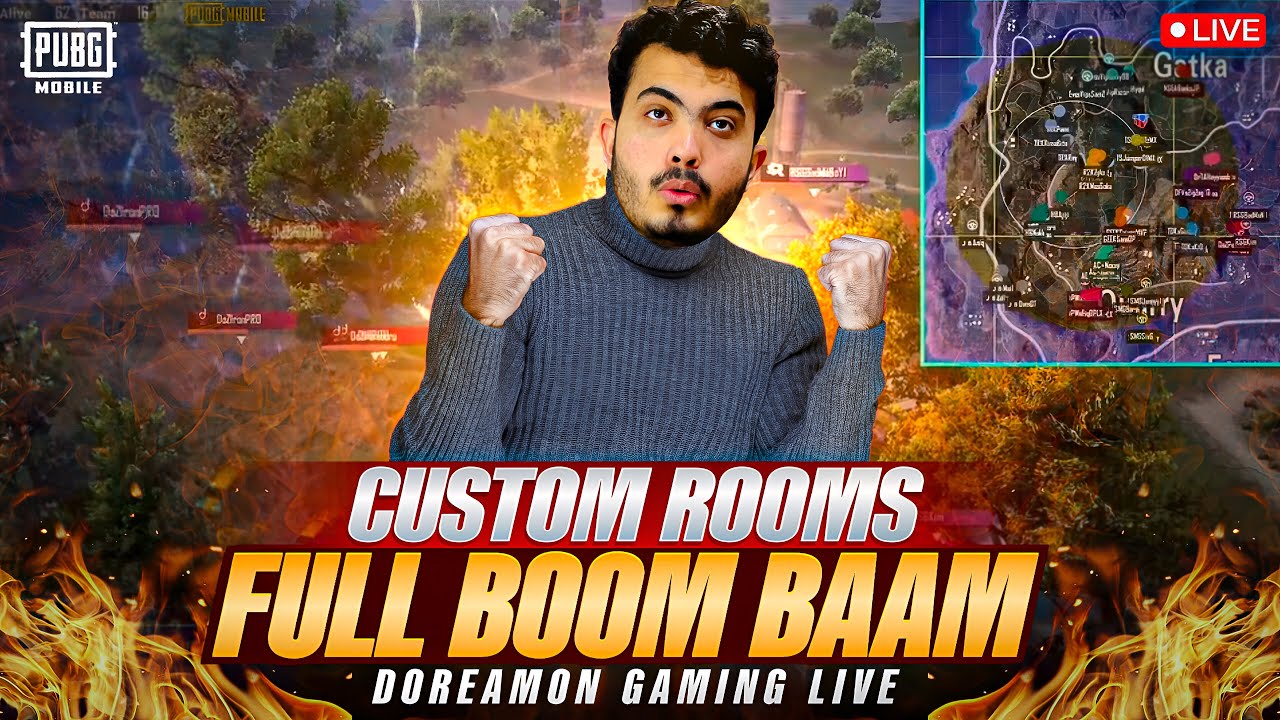 CUSTOM ROOMS FULL BOOM BAAM | DOREAMON | PUBG MOBILE - YouTube