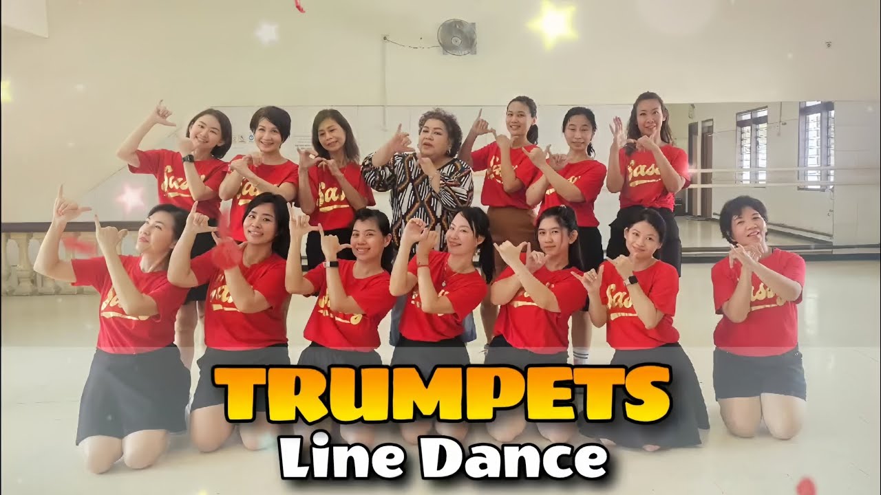TRUMPETS line dance - YouTube