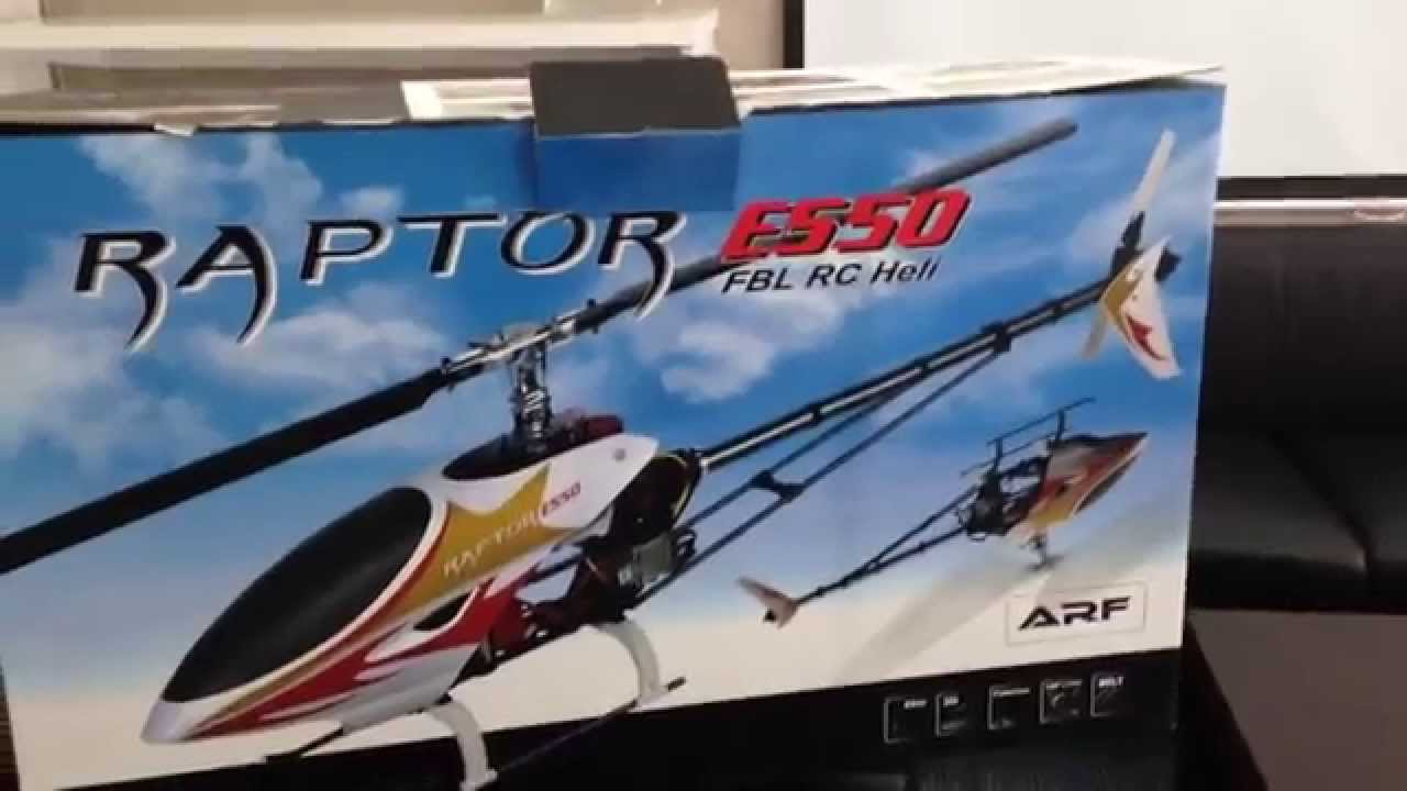 Thunder Tiger Raptor E550 FBL unboxing Flybarless ARF 2014 - YouTube