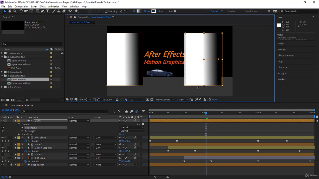 How to use the Luma Inverted Track Mattes in After Effects - YouTube