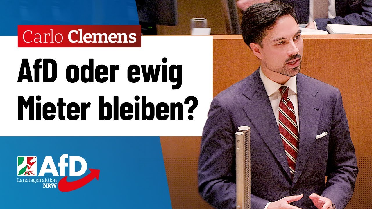 AfD oder ewig Mieter bleiben? – Carlo Clemens (AfD) - YouTube