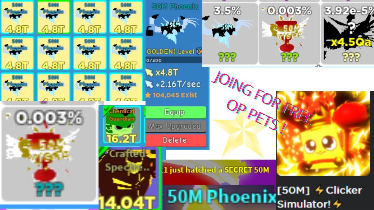 Clicker Simulator Giveaways 50m event pets and tokens ! (Roblox) - YouTube