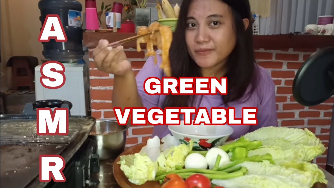 ASMR | GREEN VEGETABLES | No Talking #viralvideo #youtubevideo #asmr # ...
