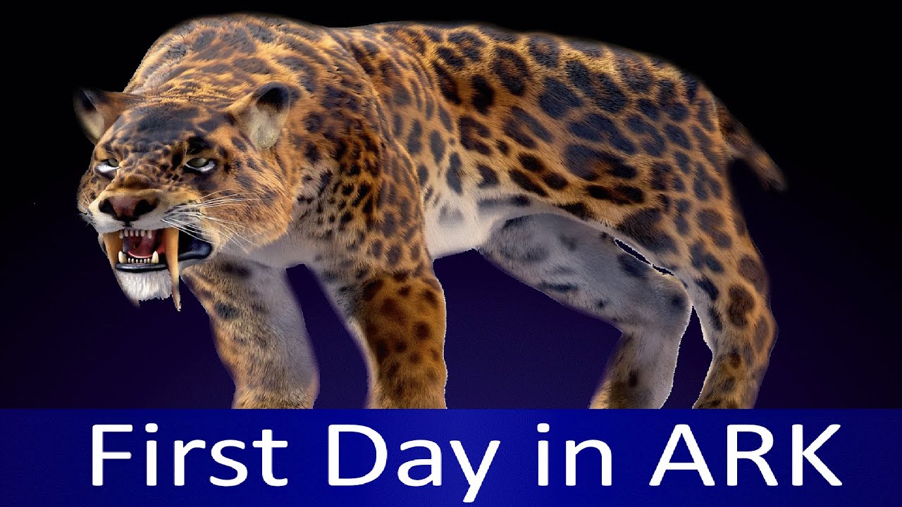 ARK Survival Stories: Day 1 - Sabertooth Attack - YouTube