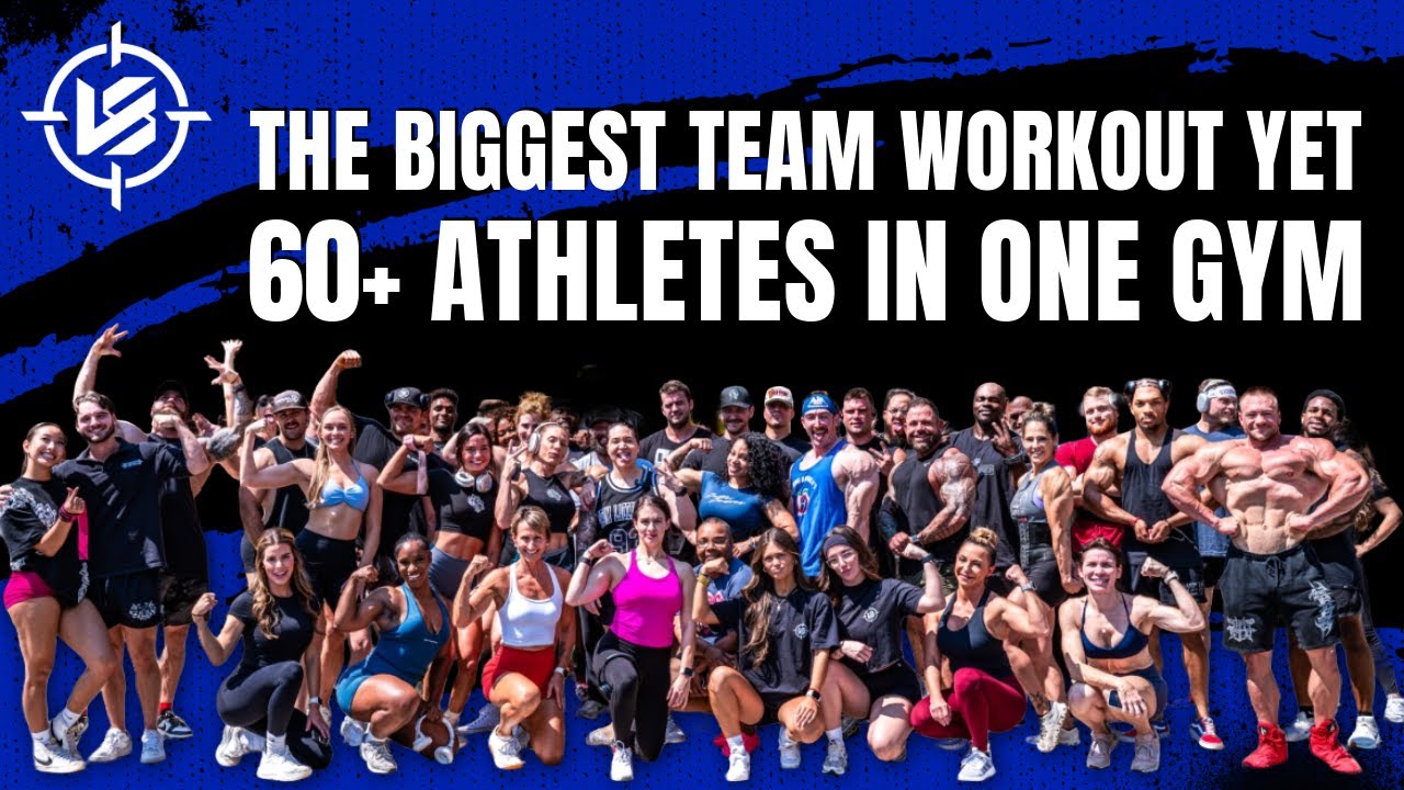 The Biggest Team Workout Yet | 60+ Athletes In One Gym - YouTube