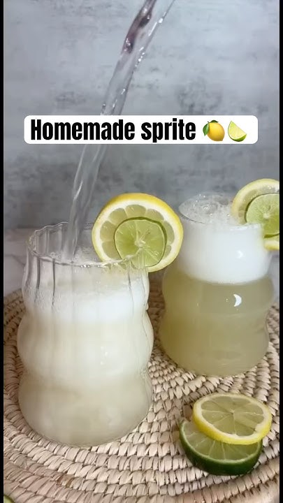 Homemade sprite recipe!🍋‍🟩🍋 - YouTube