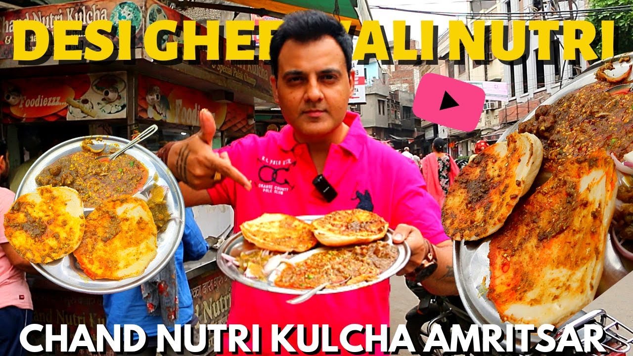 Amritsar Food Tour | Famous Nutri kulcha in Amritsar | Indian Street ...