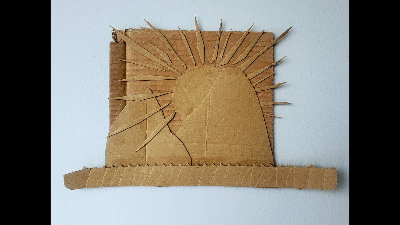 Low Relief Recycled Cardboard Landscape - YouTube