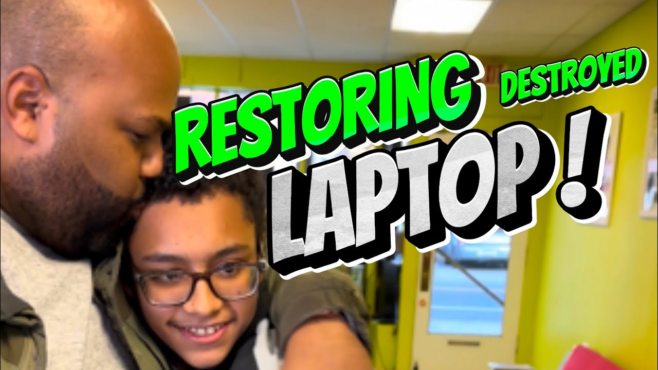 Restoring Little Kid's LAPTOP ,wait for Dad's Reaction at the end ️ # ...