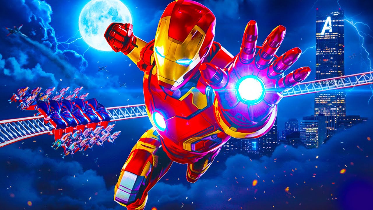 POV - Ride The IRON MAN Coaster! The Ultimate Thrill: - YouTube