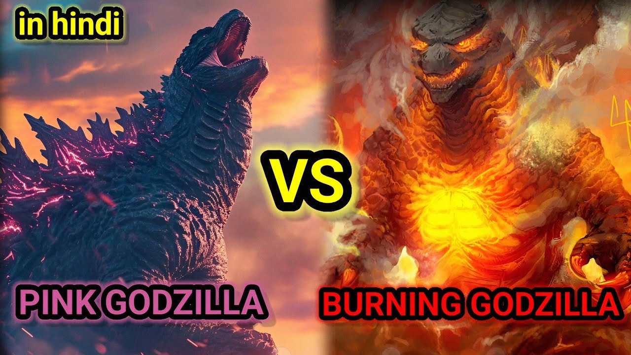 PINK GODZILLA VS BURNING GODZILLA 😱😱 COMPARISON 🔥🔥 || GODZILLA X KONG ...