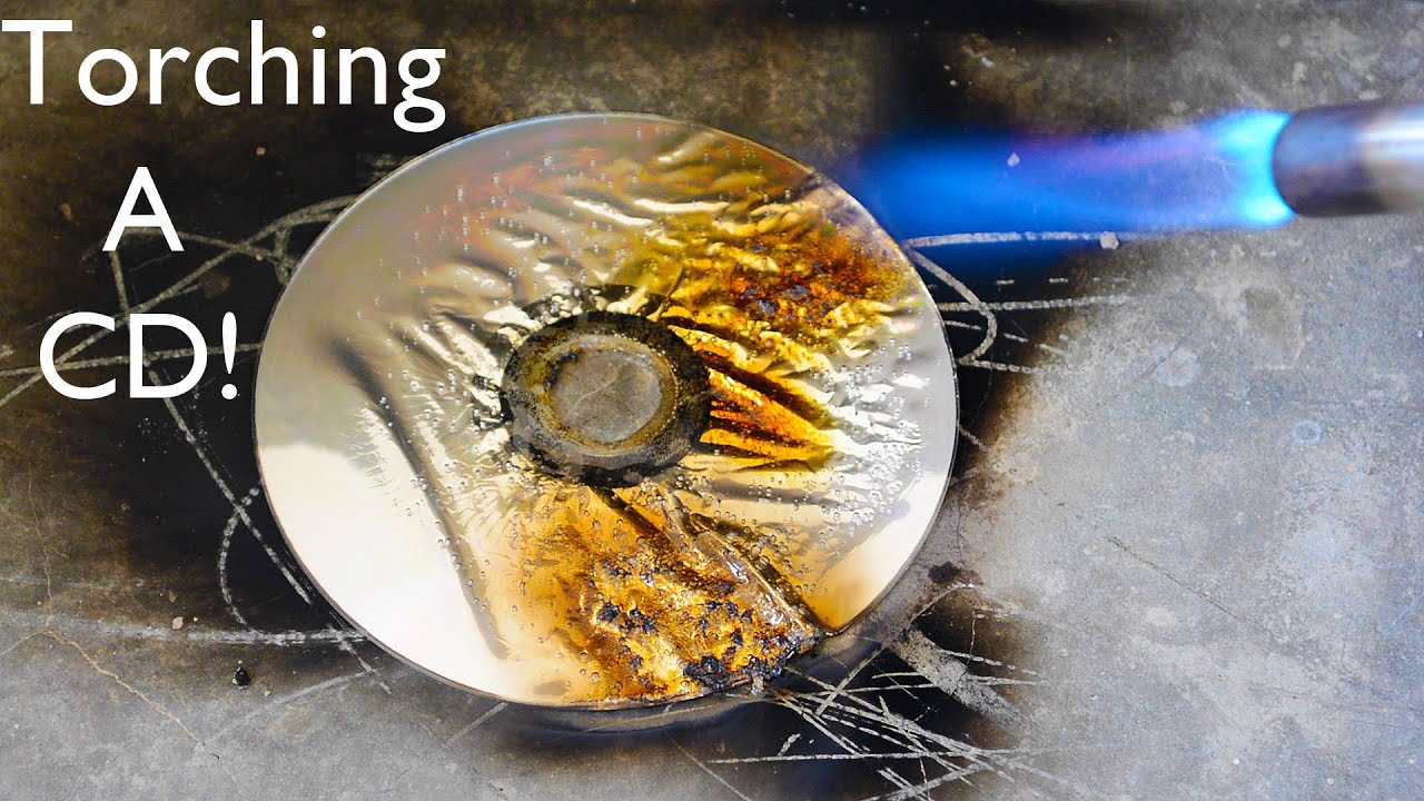 Melting a Music CD - YouTube