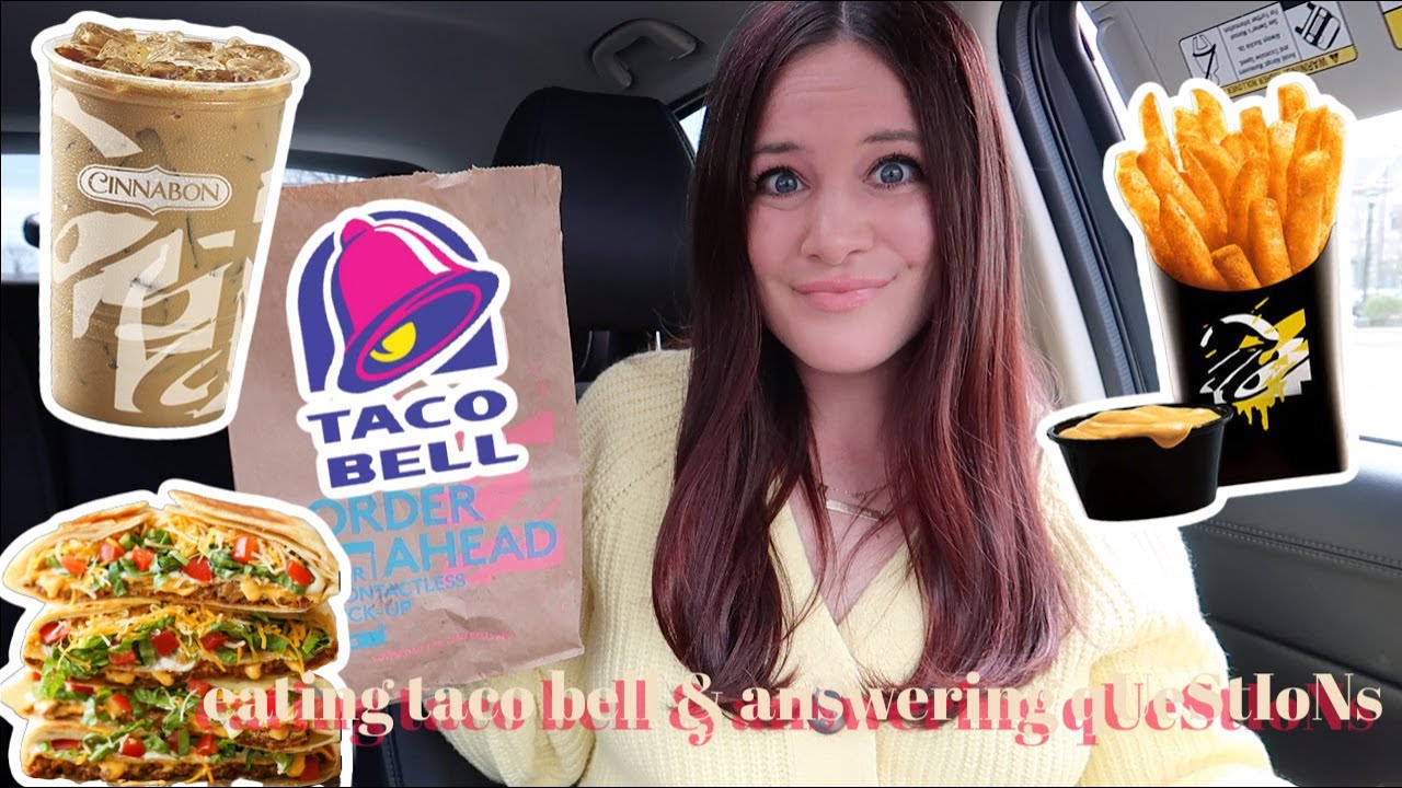 eating TACO BELL and answering questions | chit chat q&a. - YouTube