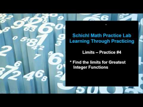 Limits -- Practice #4: Find the limits for Greatest Integer Functions ...