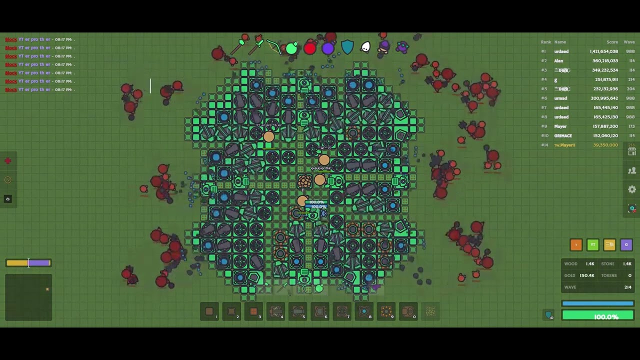 Player11 zombs.io base 4 Player AFK - YouTube
