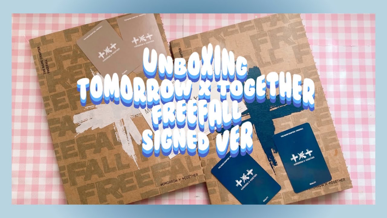 unboxing tomorrow x together "the name chapter: freefall" albums signed ...