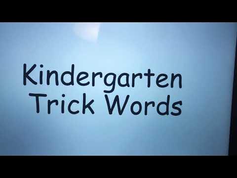 Kindergarten Trick Words - YouTube