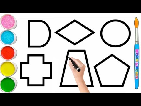 2D shapes drawing for kids | Learn 2d shapes drawing for toddlers ...