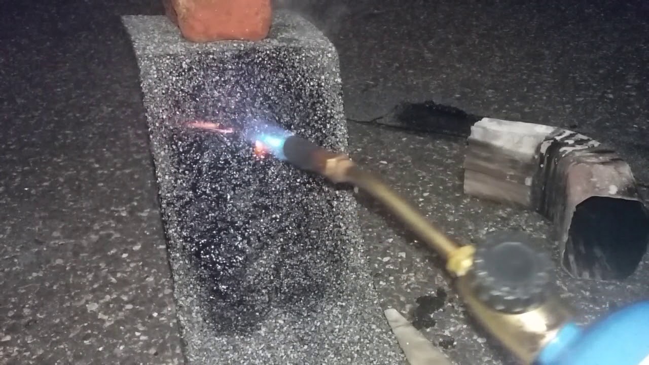 Melting asphalt shingles - YouTube